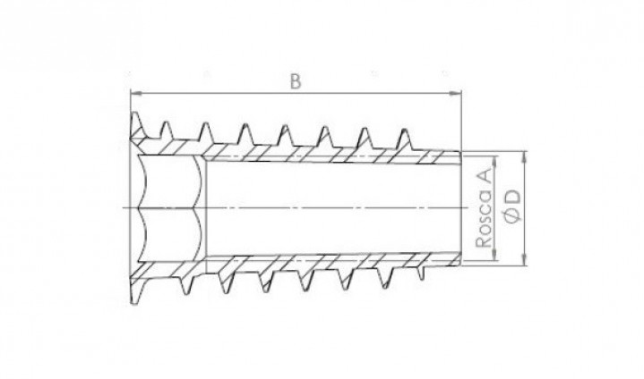 BUCHA AMERICANA M8 x 25 MM - Wind Industrial - Produtos